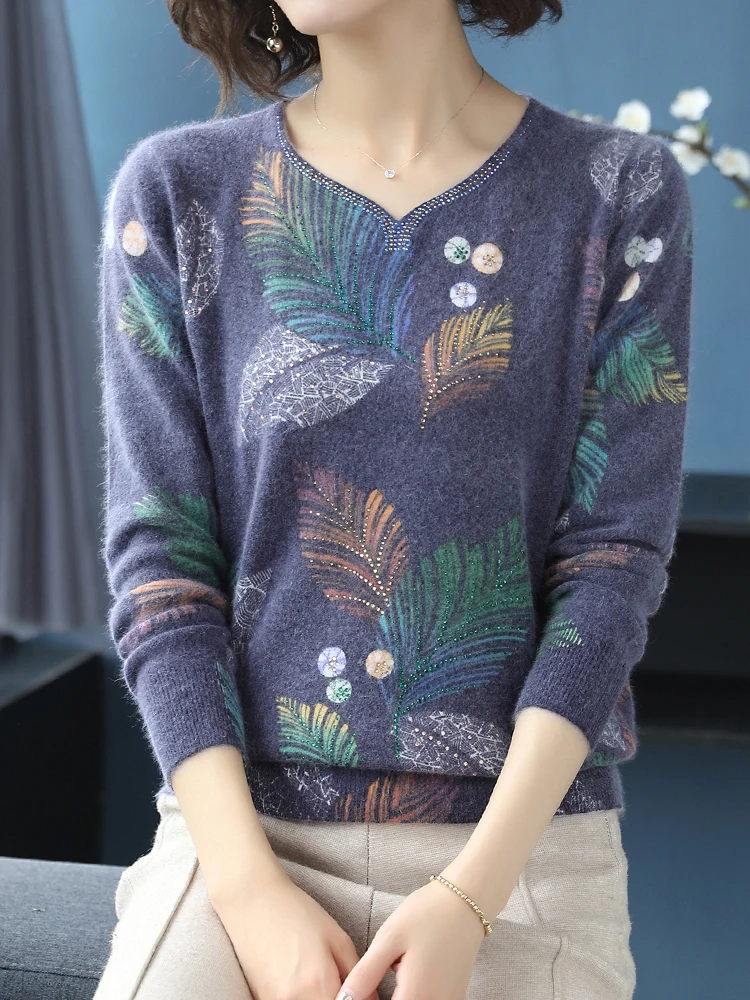 Jumper Pull Femme Print | Casual Pull Women | Koople Pull | Pulls Color ...