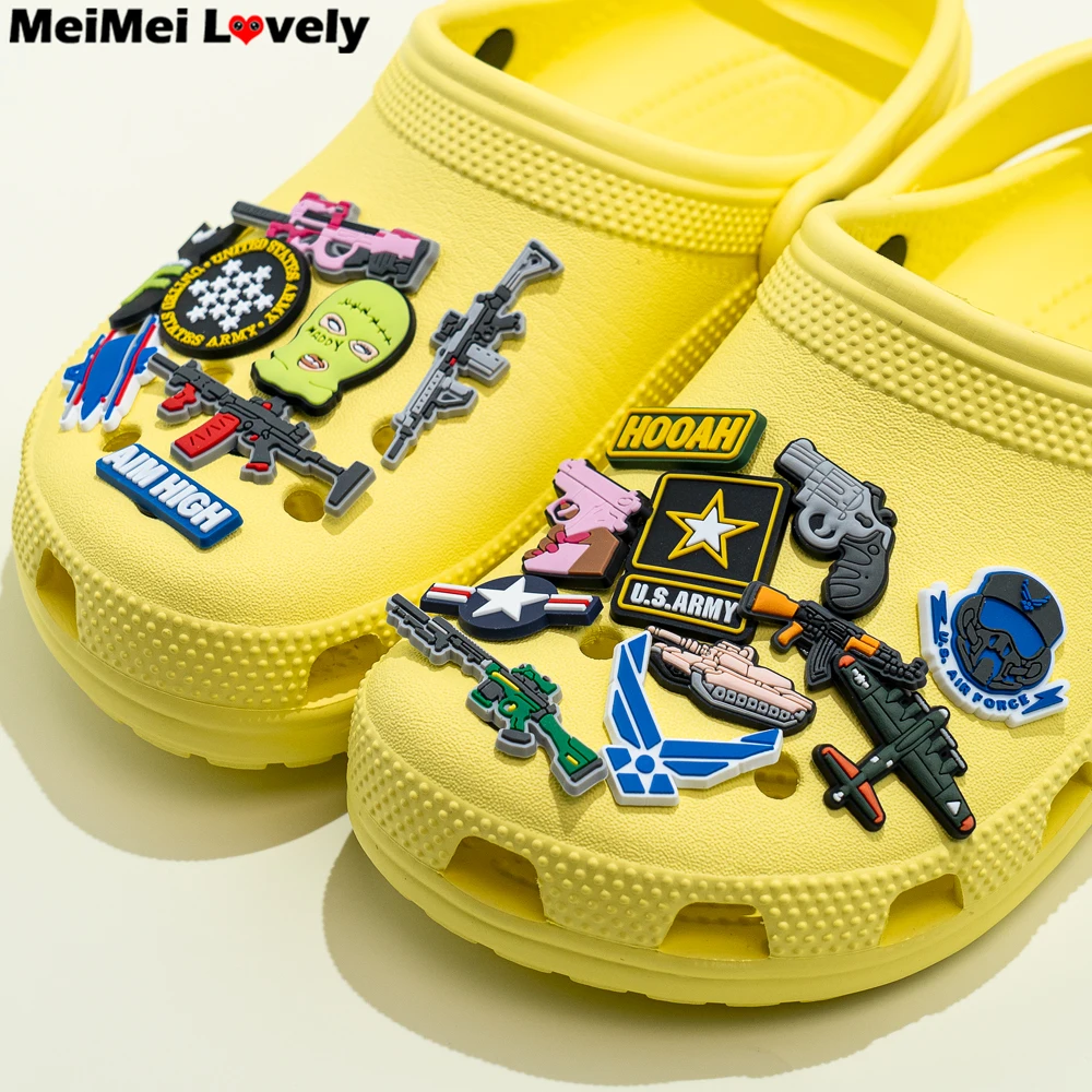 1pcs-Guns-PVC-Shoe-Charms-PP-Bizon-Shoe-Clips-Decorations-Pins-for ...