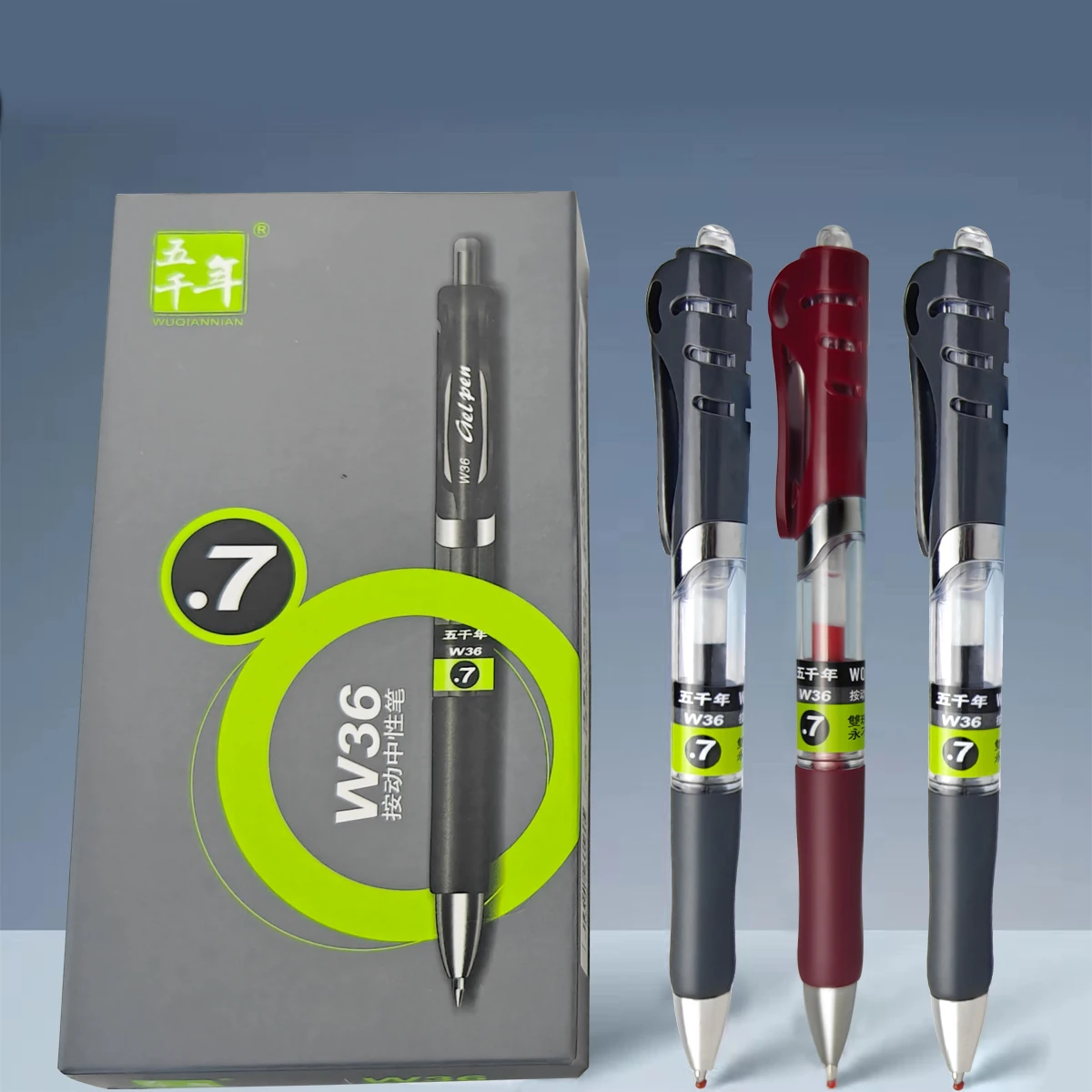 Press-type-neutral-pen-randomly-sent-in-black-and-red-0-7mm-bullet-tip ...