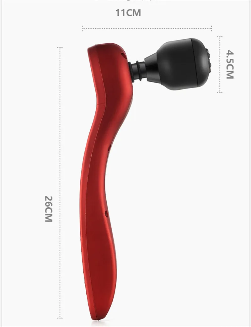 Rouge-Pistolet de Massage électrique vibrant, masseur musculaire, pour ...