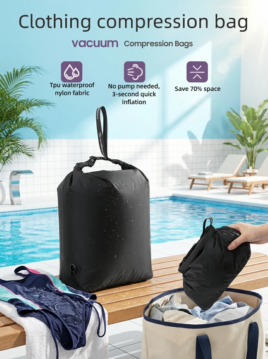 Wet Dry Departure Vacuum Bag for Swimming Beach Gym Waterproof Storage ...