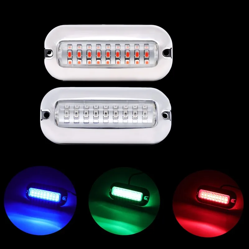 1-2-10pcs-27LED-Boat-Transom-Light-Underwater-Pontoon-Marine-Ship-Boat ...