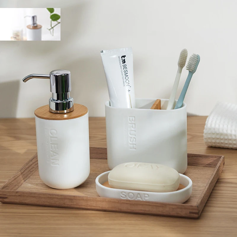 Bamboo-Wooden-Toothbrush-Holder-Tumblers-Teeth-Brushing-Cup-Emulsion ...