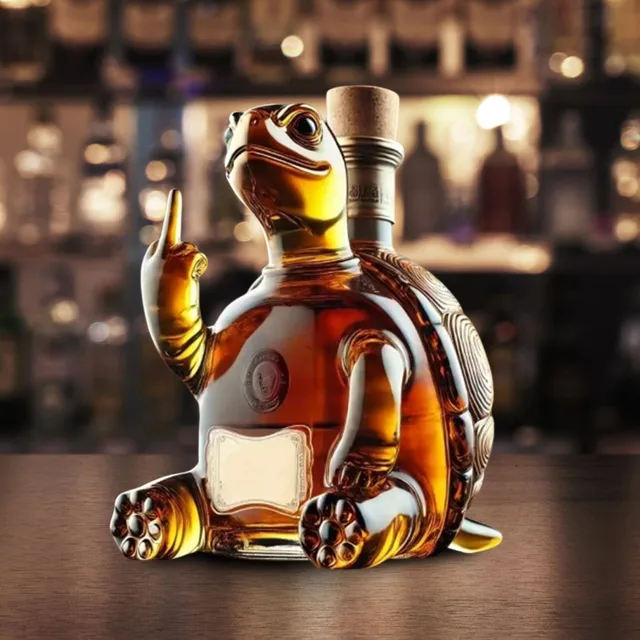 Jaws Whiskey Bottle Whiskey Duck Bottle - 10 Oz Glass Decanter With ...