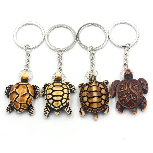 4pcs Cool Hawaiian Surf Sea turtles Keyrings Imitation Yak Bone cute ...