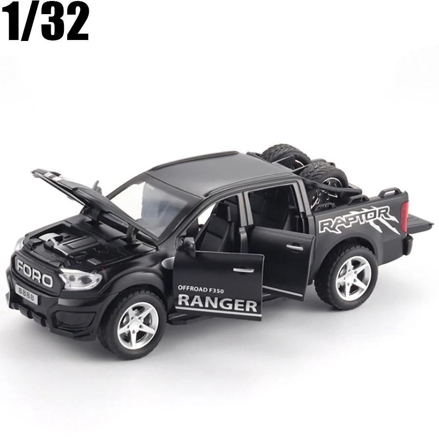 1:32 Ford Raptor F350 Pickup Alloy Car Model Carry Tires Off Road ...