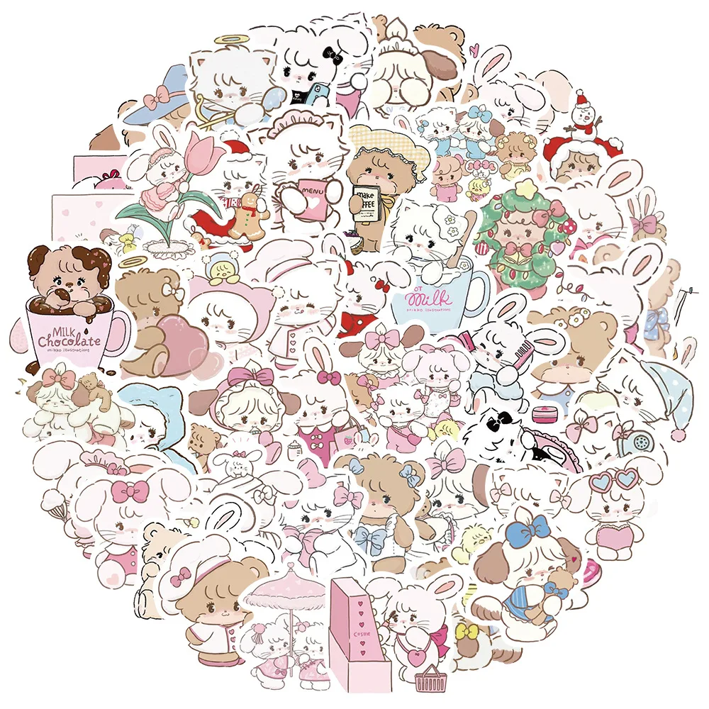 10-30-60Pcs-cartoon-Image-animals-MIKKO-stickers-Graffiti-waterproof ...