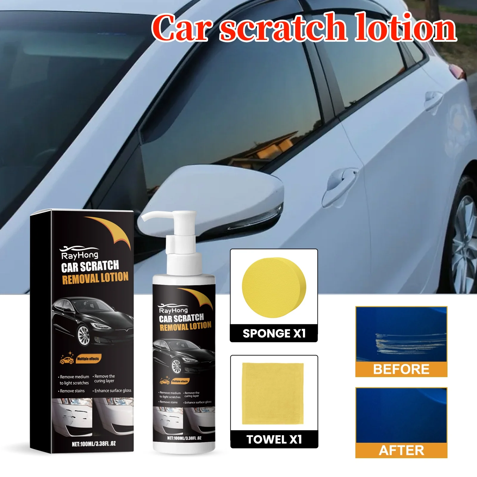 Effective-Convenient-Car-Scratch-Repair-Kit-Repair-Cream-Paint-Scratch ...