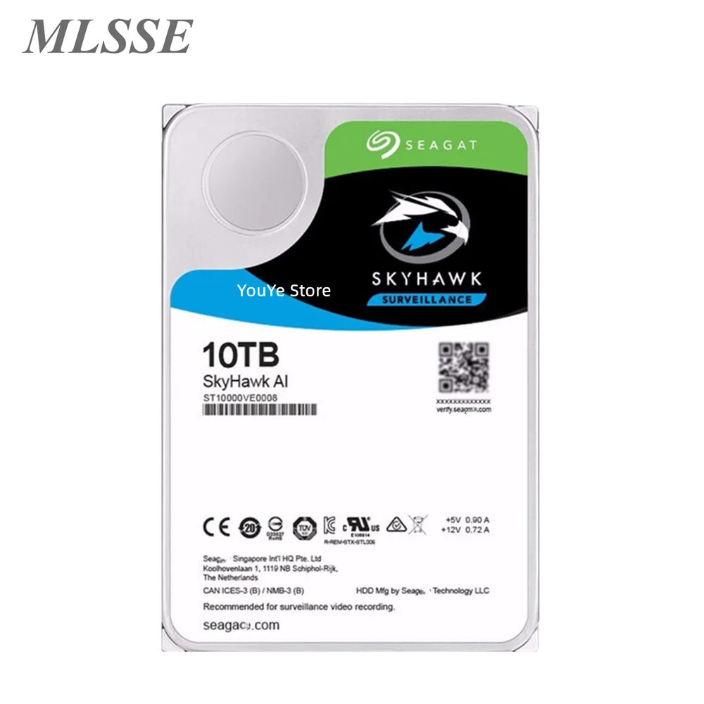 For-Seagate-SkyHawk-AI-ST10000VE0008-10TB-7200-RPM-256MB-Cache-SATA-3-5 ...