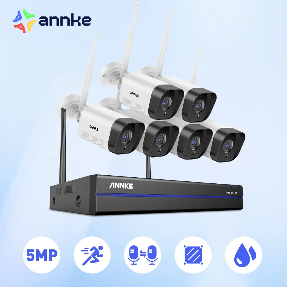 ANNKE-5MP-WiFi-CCTV-System-10CH-NVR-6PCS-Security-Camera-System-Two-Way ...