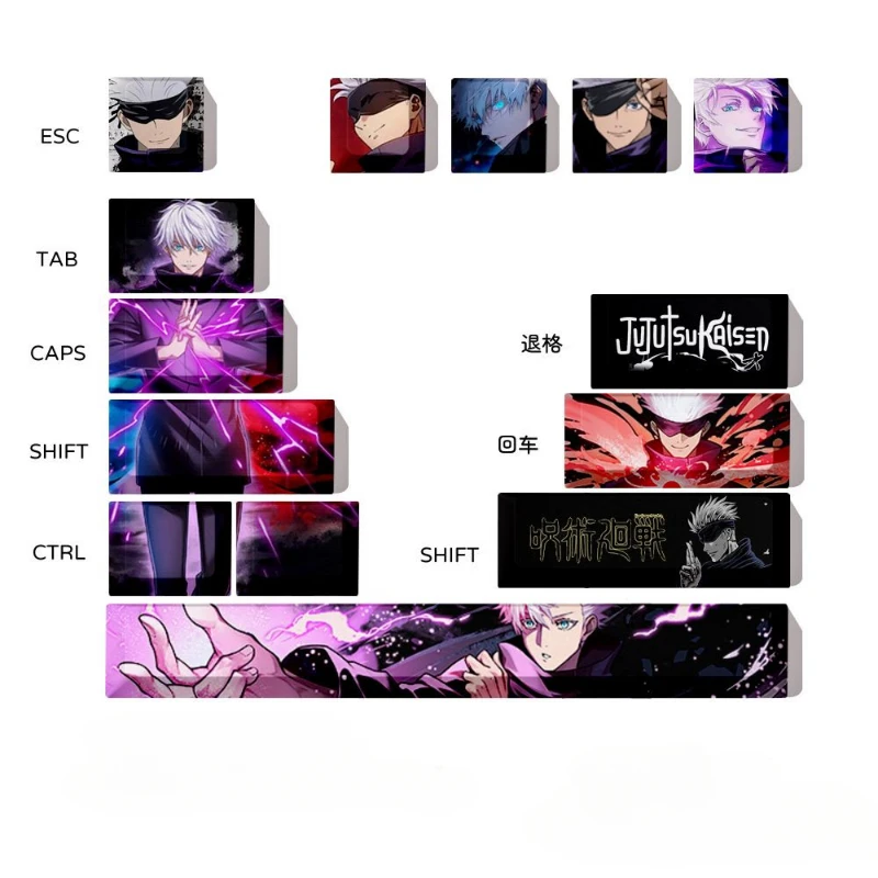 Jujutsu-Kaisen-Anime-Satoru-Gojo-XDA-altura-PBT-teclas-para-Cherry-MX ...