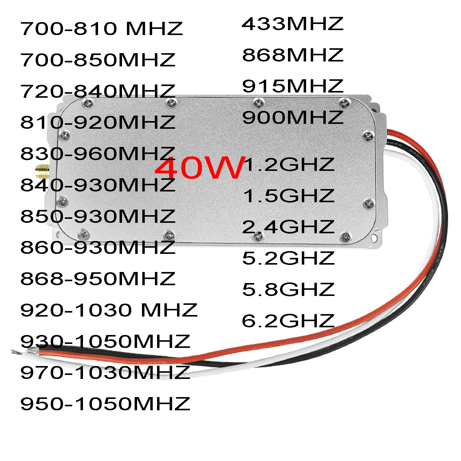 40W-RF-Module-900mhz-2-4Ghz-5-5Ghz-720mhz-6-2Ghz-Any-bands-Customize ...