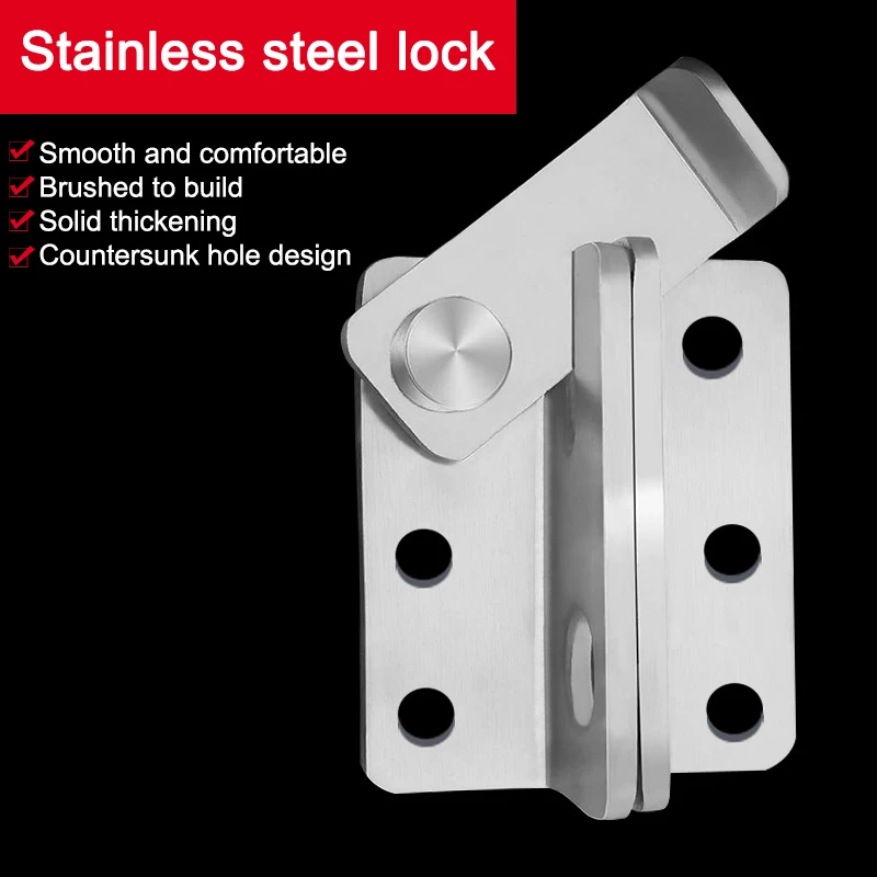 304-Stainless-Steel-Door-Latch-Cabinet-Hasp-Latch-Lock-Push-Pull-Move ...