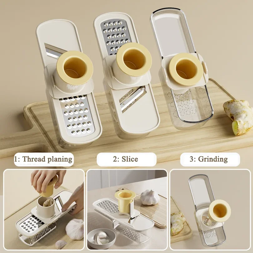 Mini 3in1 Garlic Ginger Grinder Kitchen Gadget Garlic Grinder Manual ...