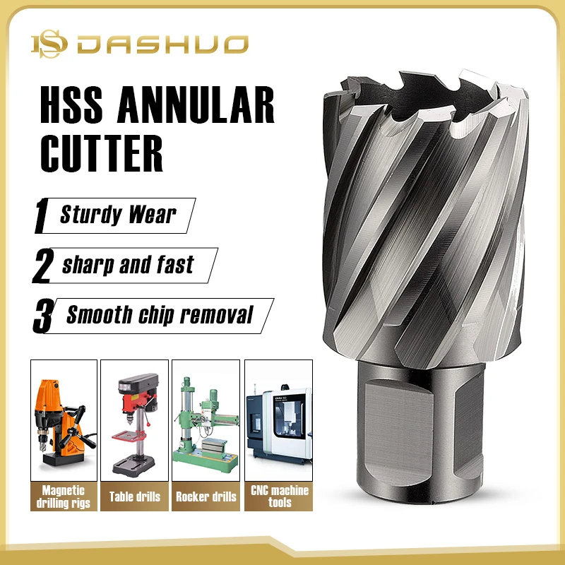 HSS Annular Cutter set Weldon imperial High Speed Steel Hole Saw Core ...