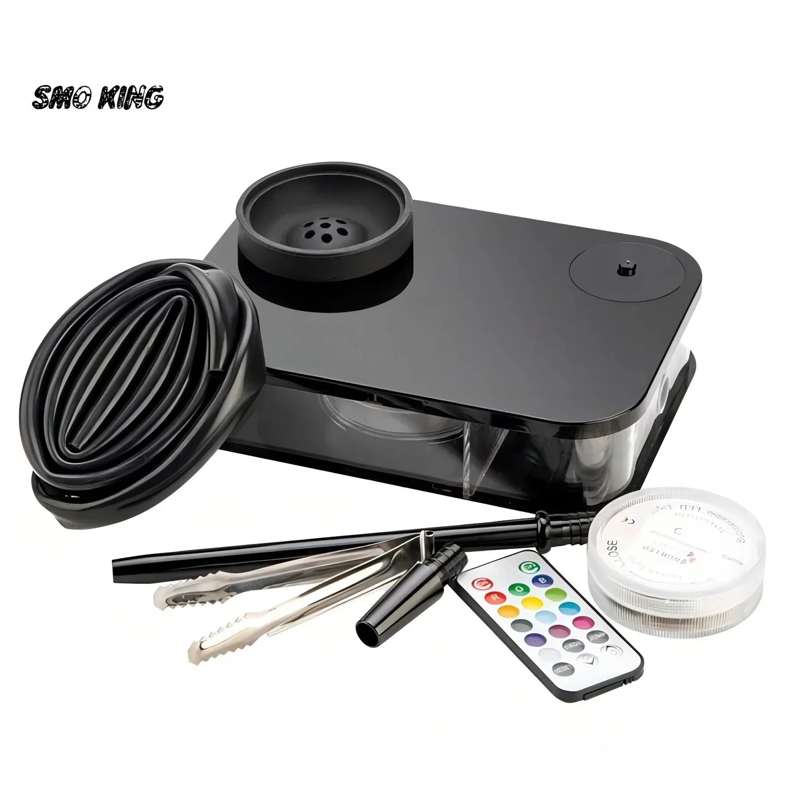 SMO-Box-Shape-Acrylic-Hookah-Set-with-Colorful-LED-Light-European-Style ...