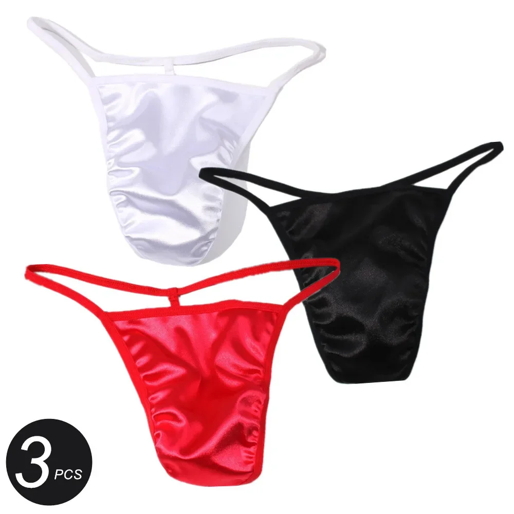 3PCS-Big-Convex-Men-Satin-Thong-Underwear-Sexy-Bulge-Pouch-G-string ...