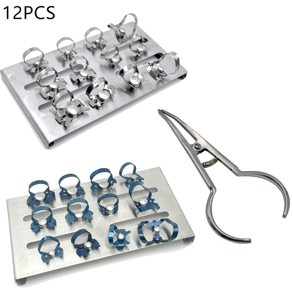 Dental-Stainless-Steel-Rubber-Dam-Clamps-Restorative-Barrier-Clip ...