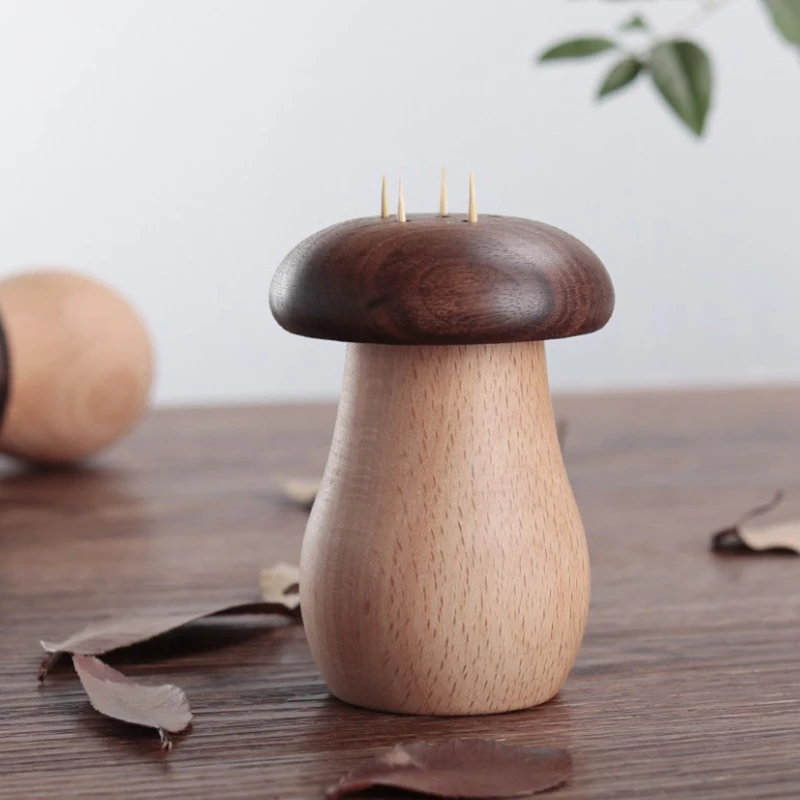 Wood-Mushroom-Toothpick-Holder-Creative-Toothpick-Box-with-Hole ...
