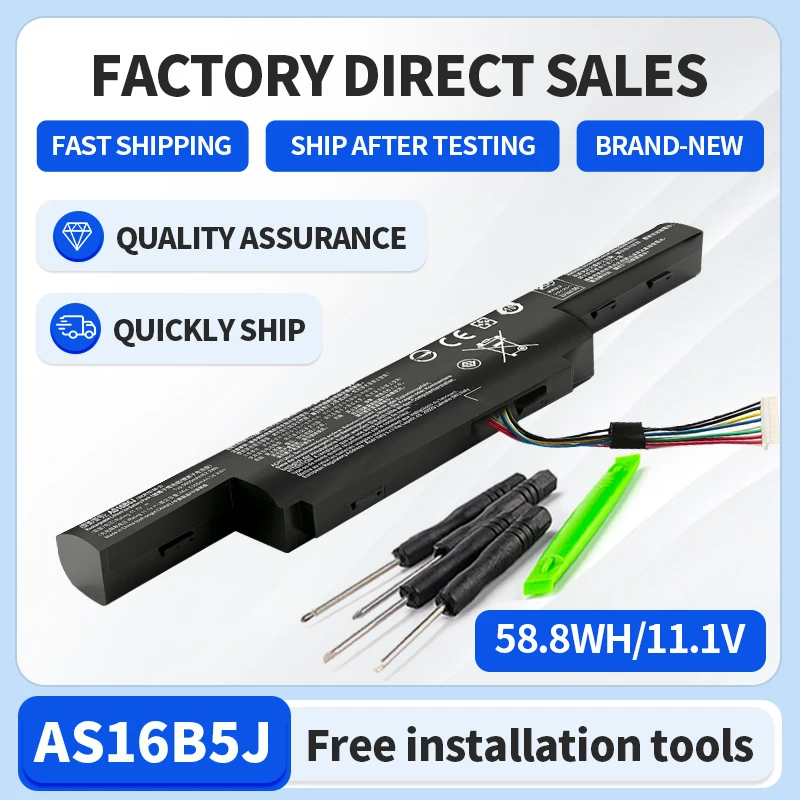 SOMI AS16B5J AS16B8J Laptop Battery For Acer Aspire F15 F5-573G E15 E5 ...