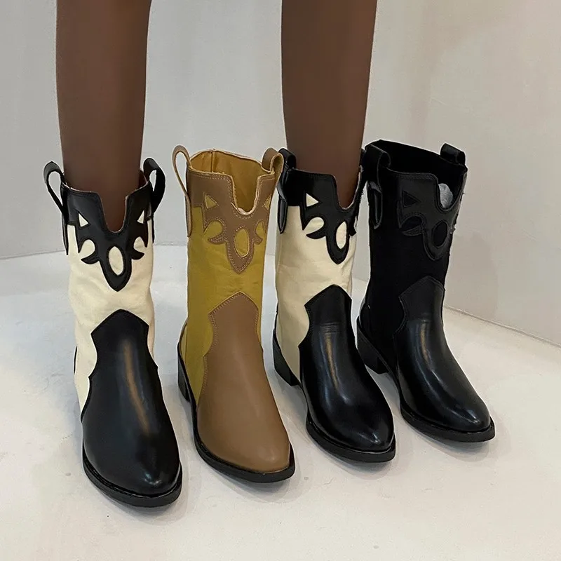 Ankle Boots Women Fashion High Platform Shaped High Heel Boots Designer ...