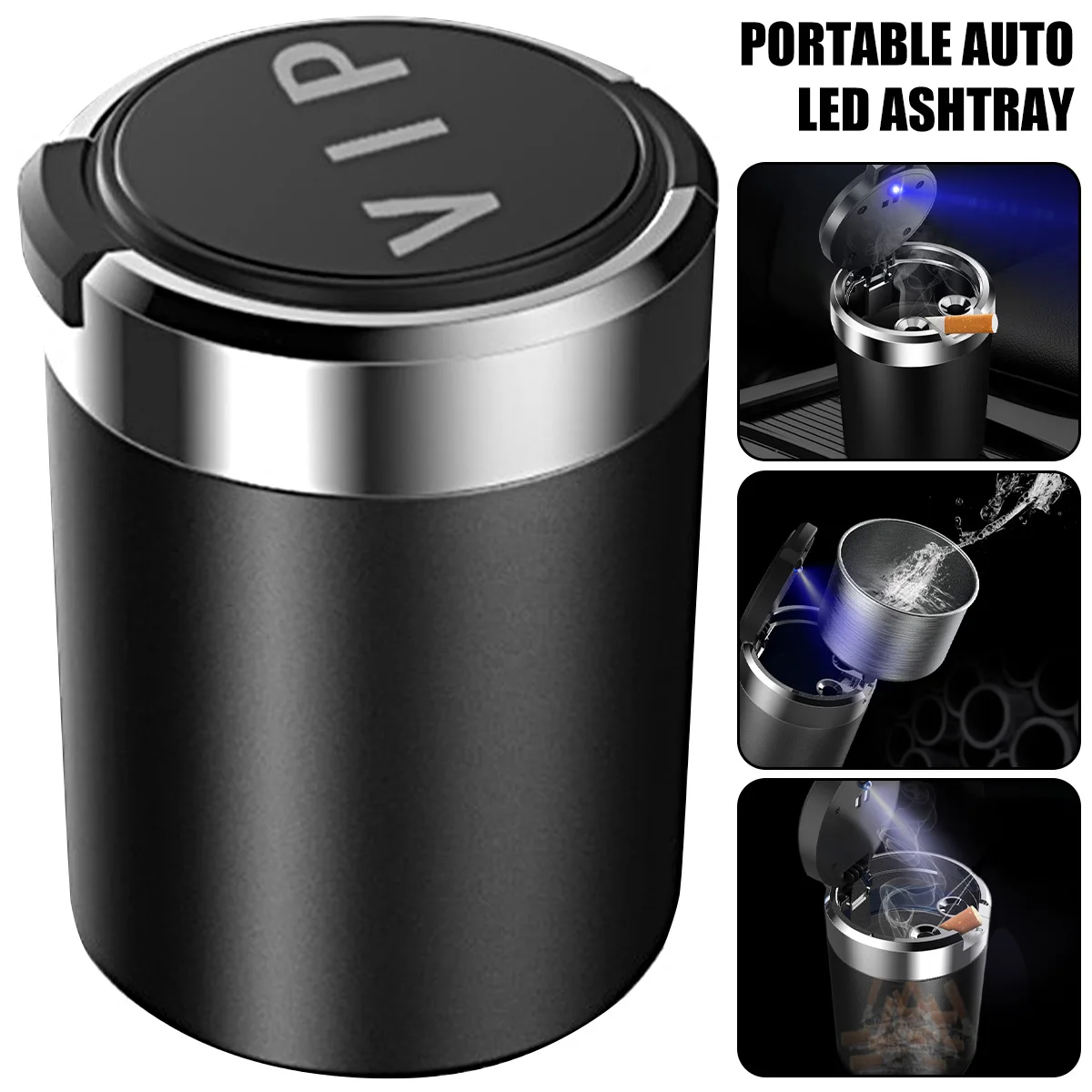Car-Ashtray-with-LED-Light-Portable-Car-Ash-Holder-Large-Capacity ...