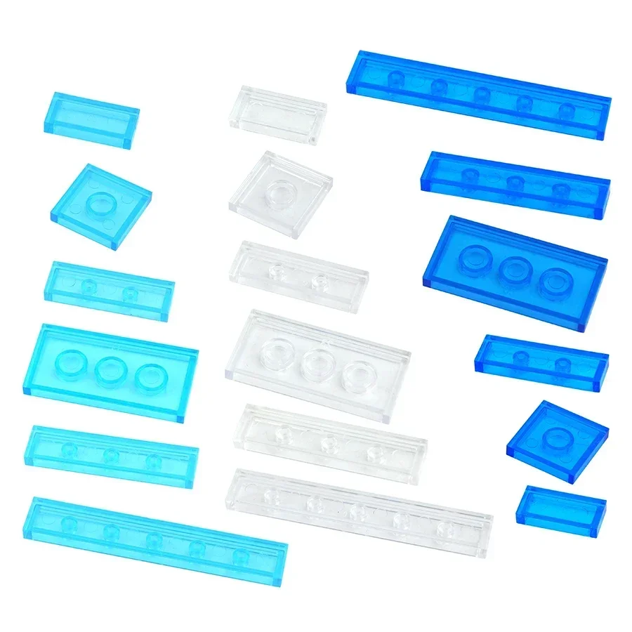 MOC Transparent Smooth 1x2 1x3 1x4 1x6 2x2 2x4 Bricks Ceramic Tile ...