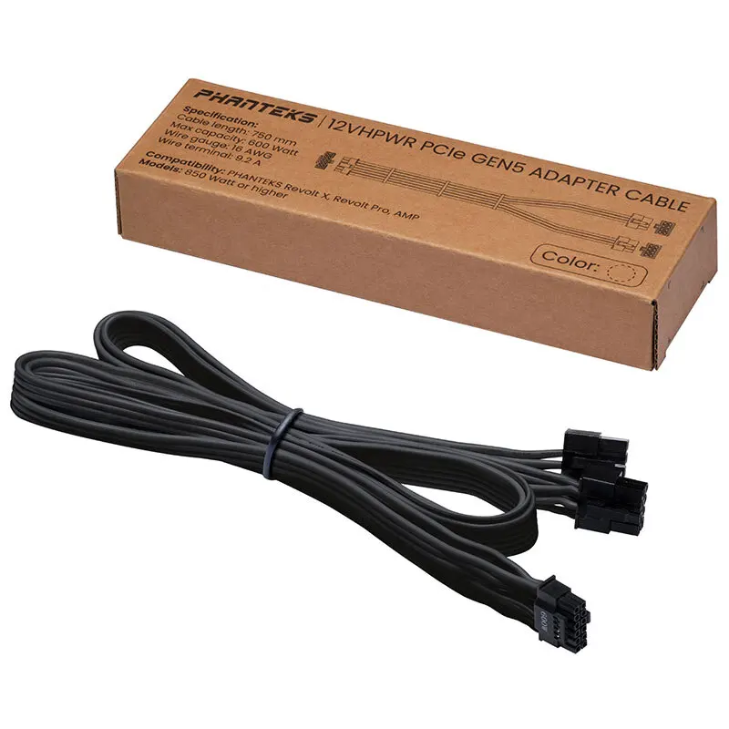 PHANTEKS 12VHPWR 16PIN MODULE POWER ATX3.0 SPECIFICATION PCI E 5.0 600W ...