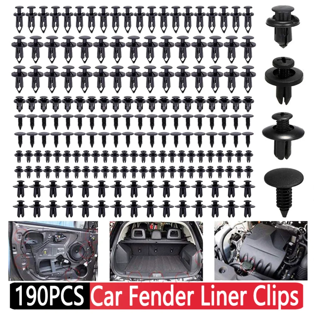 190-1Pcs-Auto-Fastener-Clip-Remover-Kit-6-Size-Auto-Push-Pin-Rivets-Car ...