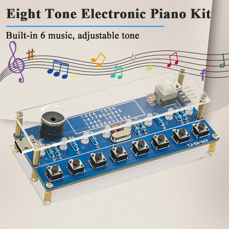 Single-Chip-8-Tone-Electronic-Piano-Kit-Piano-Volume-and-Tone ...
