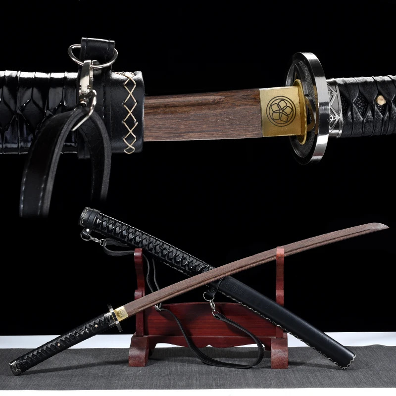 Japanese-Samurai-Katana-Wood-Blade-Strong-Flexible-Real-Handmade-Full ...
