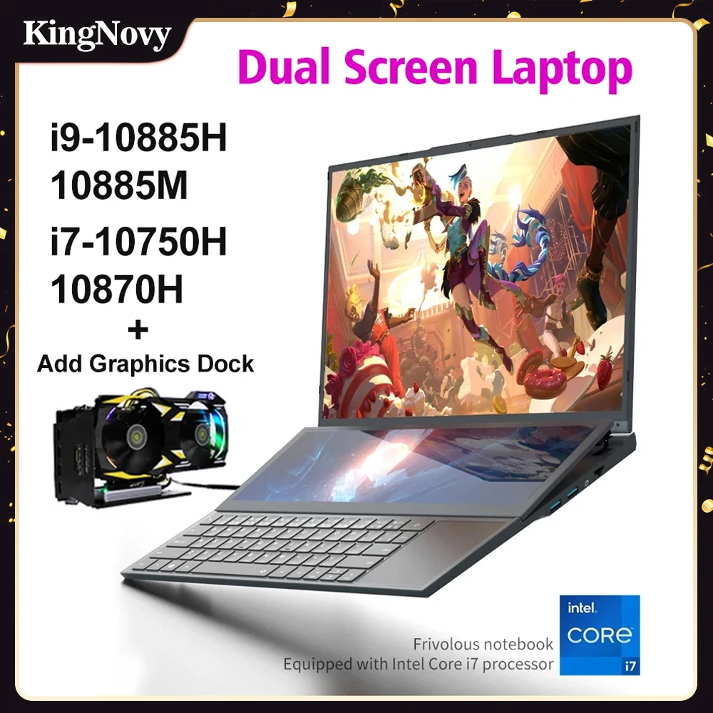 Dual-Screen-Gaming-Laptop-16-Inch-IPS-14-Touch-Intel-i9-10885H-I7 ...