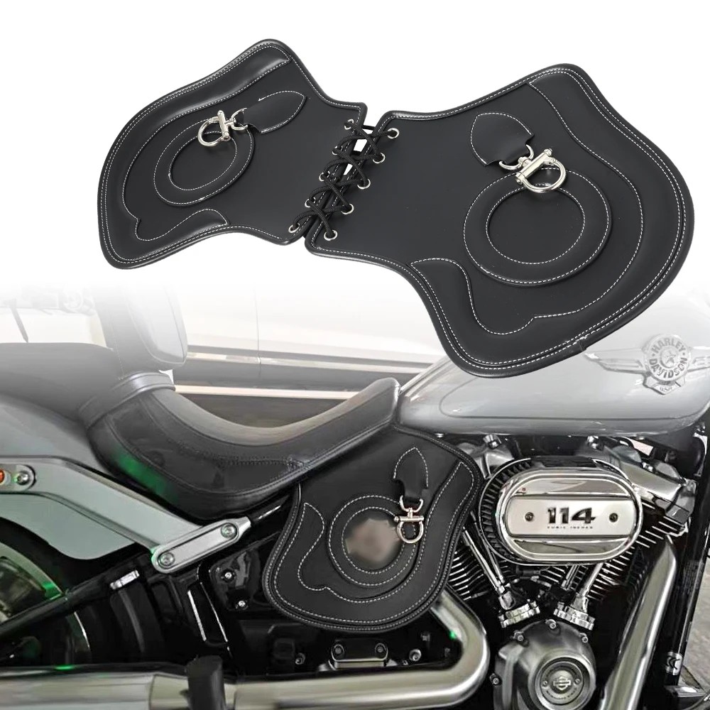 Universal-Motorcycle-Heat-Saddle-Shield-PU-Leather-Engine-Cover ...