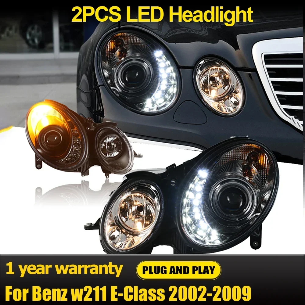 Car Headlights For Mercedes-Benz E Class W211 E200 2003-2009 new style ...