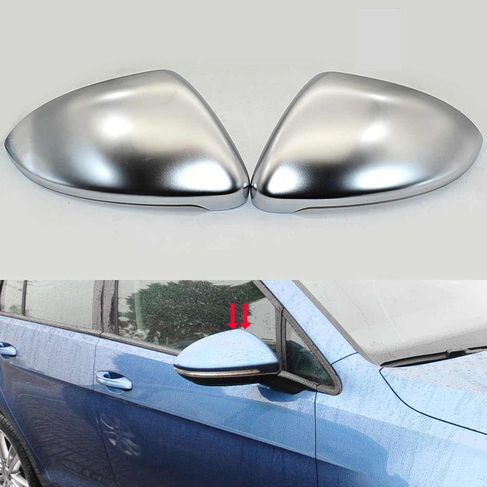 1-Pair-Rearview-Mirror-Case-Full-Chrome-Matt-Finish-Door-Wing-Mirror ...