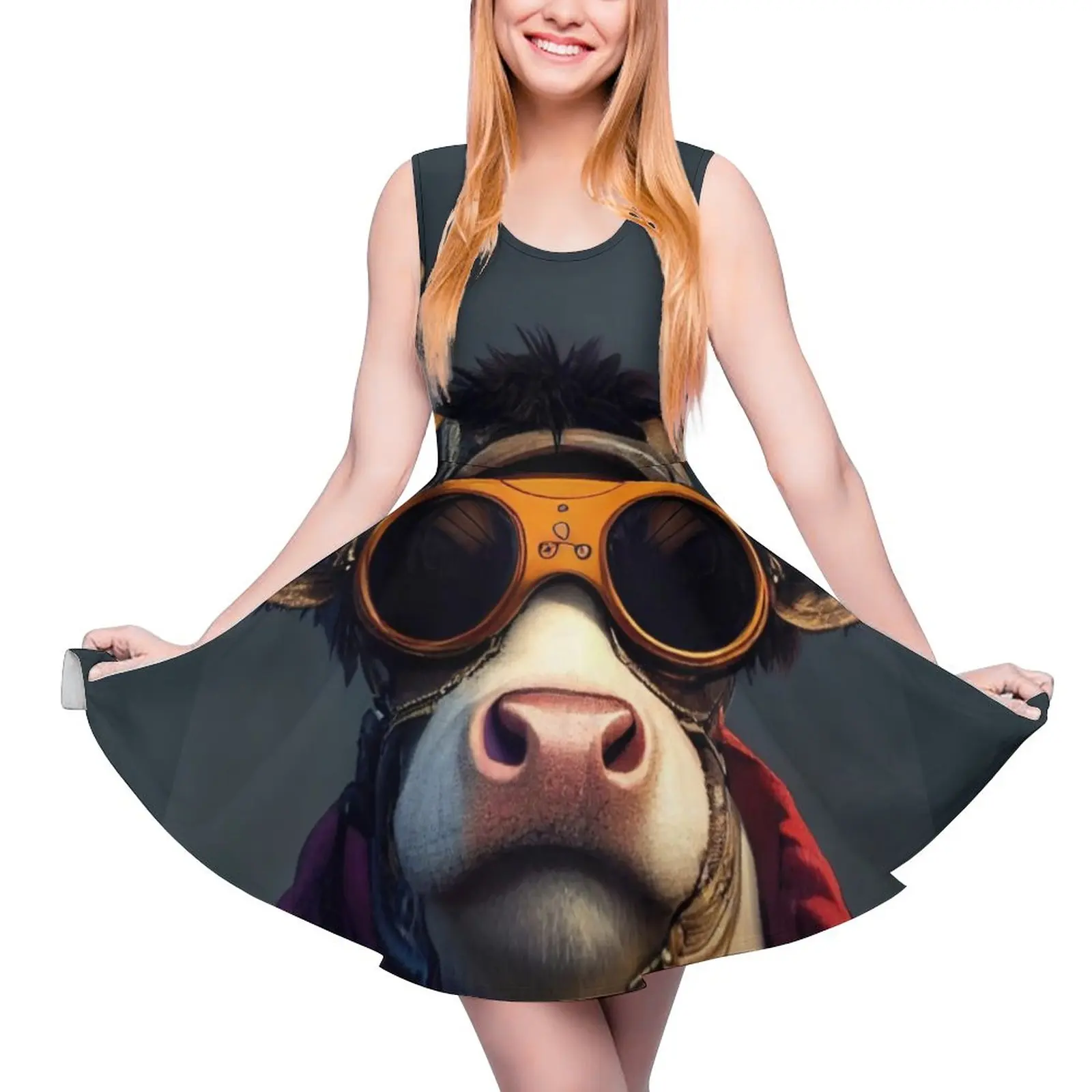 Vestido de vaca pirata con estampado Animal para mujer, traje Sexy de ...