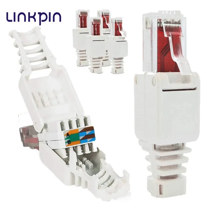 Multiple-RJ45-Tool-less-CAT6-Unshielded-Crystal-Head-Plug-Pressure-Free ...