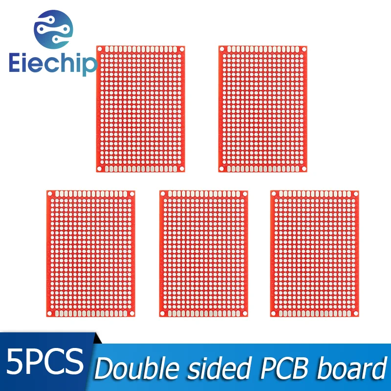 5pcs/lot Double Side Prototype Board Red Pcb Breadboard 5x7cm Soldering ...