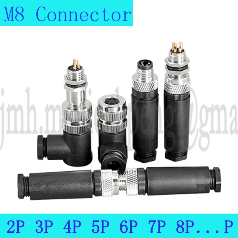 M8 3pin Waterproof Connector | M8 Connectors 8pin | M8 6pin Connector ...
