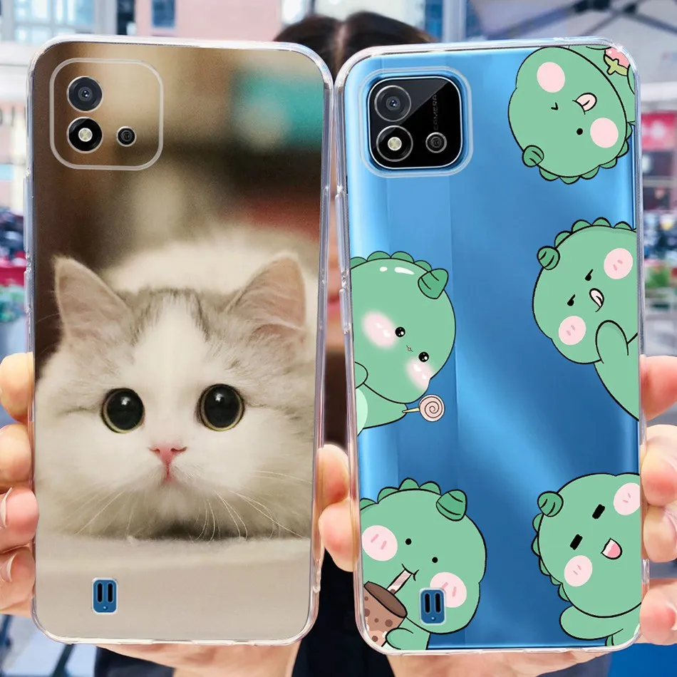 For-Realme-C11-2021-Case-Realme-C11-RMX2185-Cute-Painted-Soft-Silicone ...