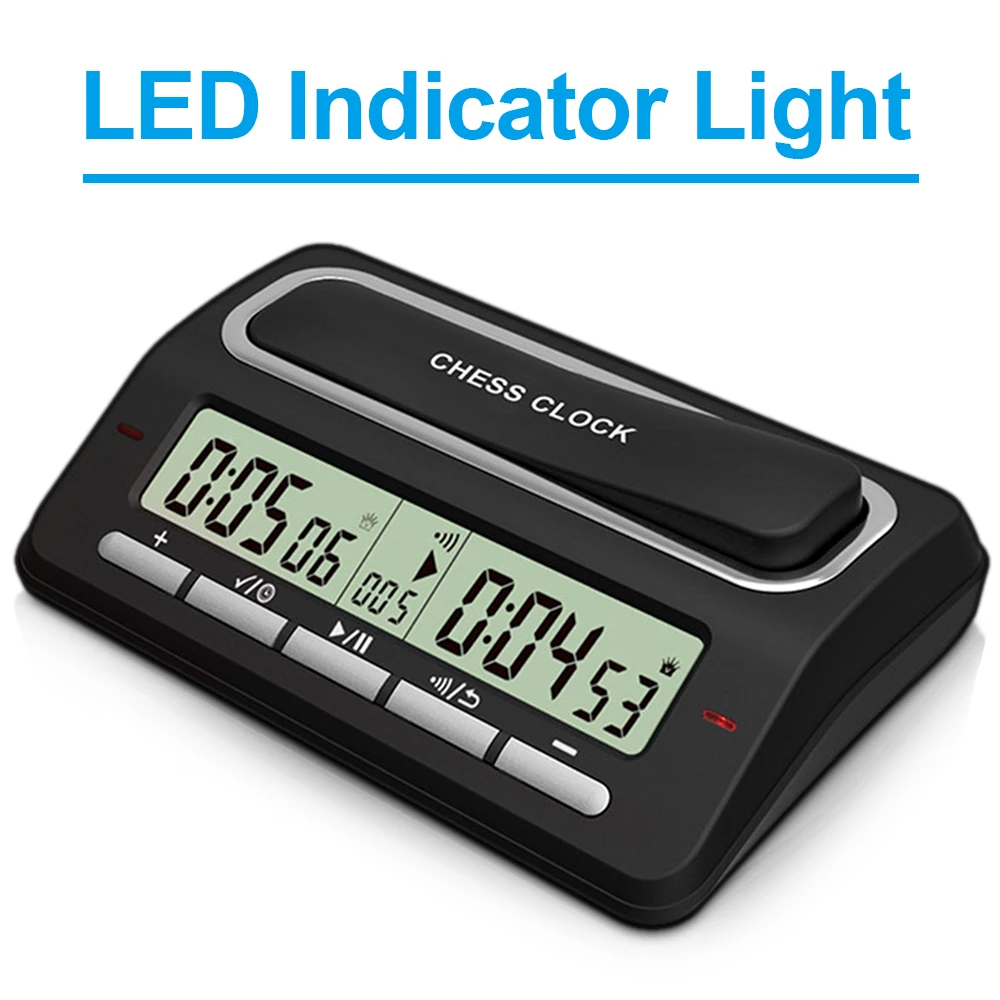 Digital-Chess-Clock-Chess-Game-Timer-with-LED-Indicator-39-Pre-set ...