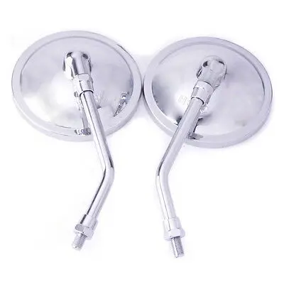 10mm-Rear-View-Mirrors-Chrome-Round-Motorcycle-For-Honda-CB500-CB550 ...