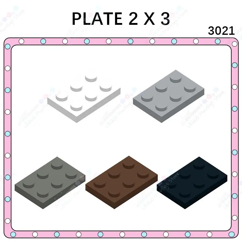 10PCS-LOT-3021-Brick-2X3-MOC-Parts-Building-Blocks-DIY-Thin-Small ...