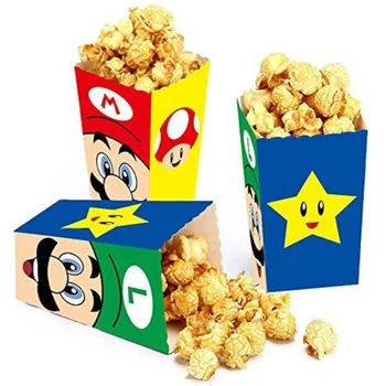 10pcs Super Mario Bros Popcorn Box Anime Popcorn Container Party ...