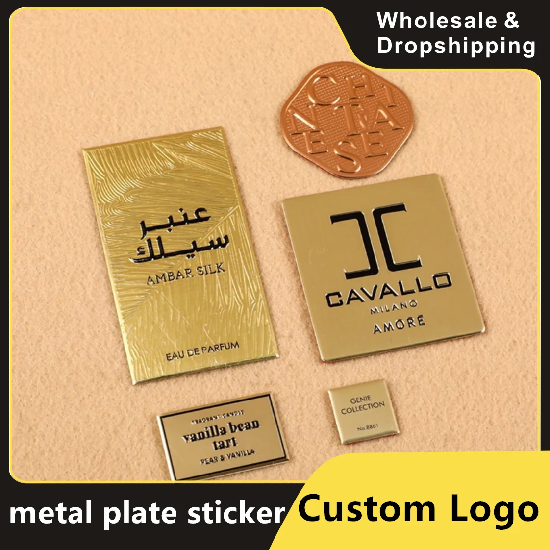 Metal Aluminum Plate Custom Logo With Strong Back Glue Personalized ...