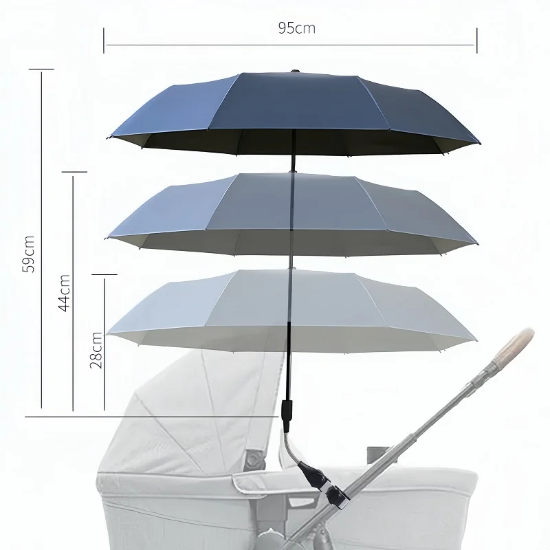 Universal Baby Stroller Umbrella Adjustable Pram Shade Umbrella Uv ...