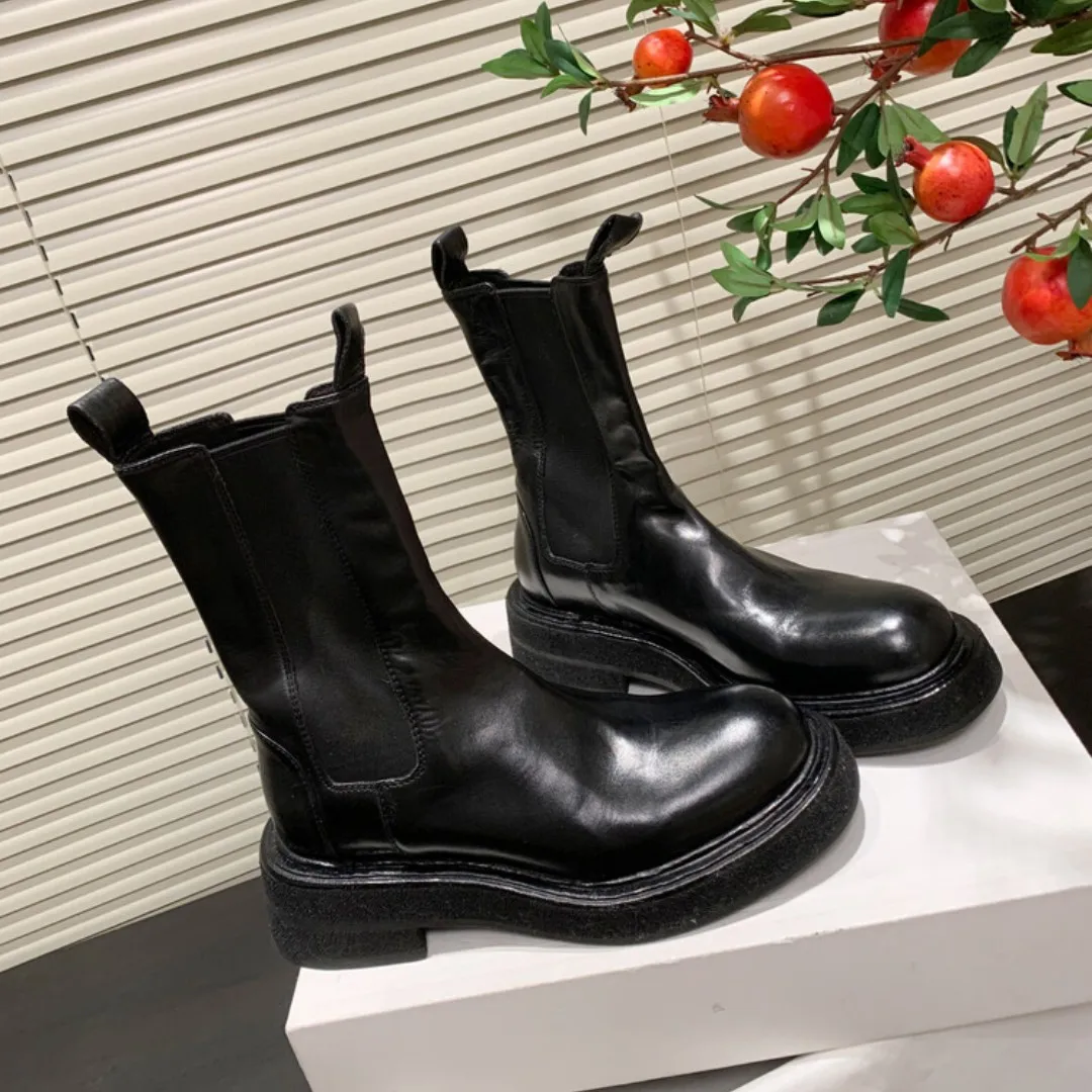 Women-s-Niche-Design-Fashionable-Retro-Pointed-Toe-Mid-Heel-Straight ...