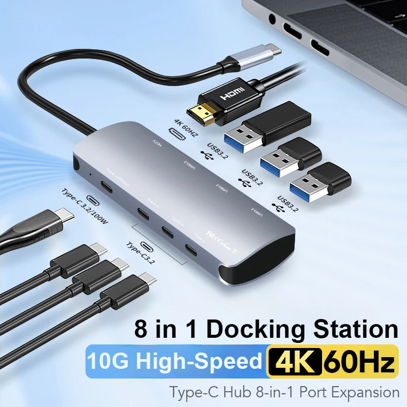 Adaptador-multipuerto-USB-C-Hub-10gbps-con-4K-HDMI-USB-C-3-2-Gen-2 ...