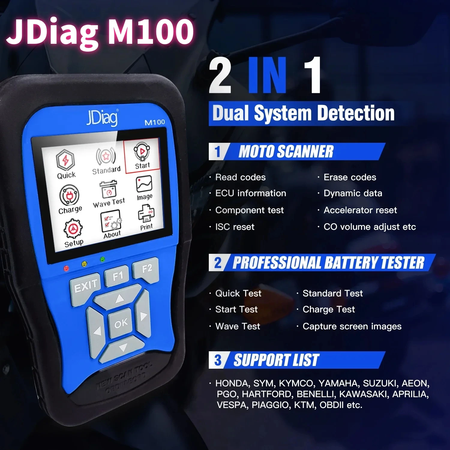 A-JDiag-M100-Motorcycle-OBD-OBD2-Scanner-Diagnostic-Tool-Motorbike-Moto ...