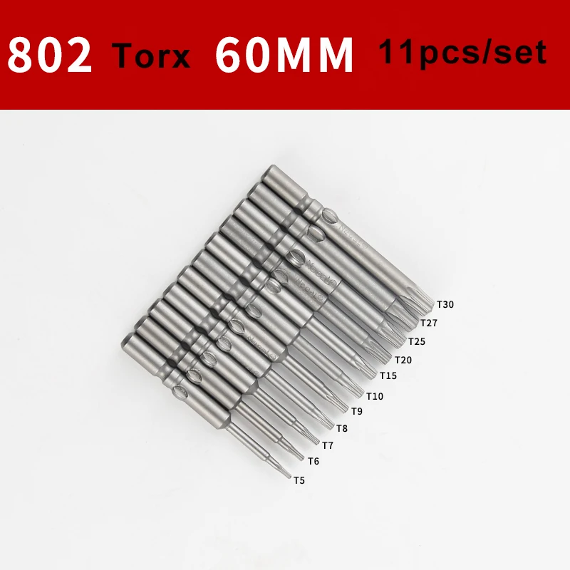 11pcs-lot-S2-60mm-length-Electric-802-6mm-Round-Shank-Torx-Screwdriver ...